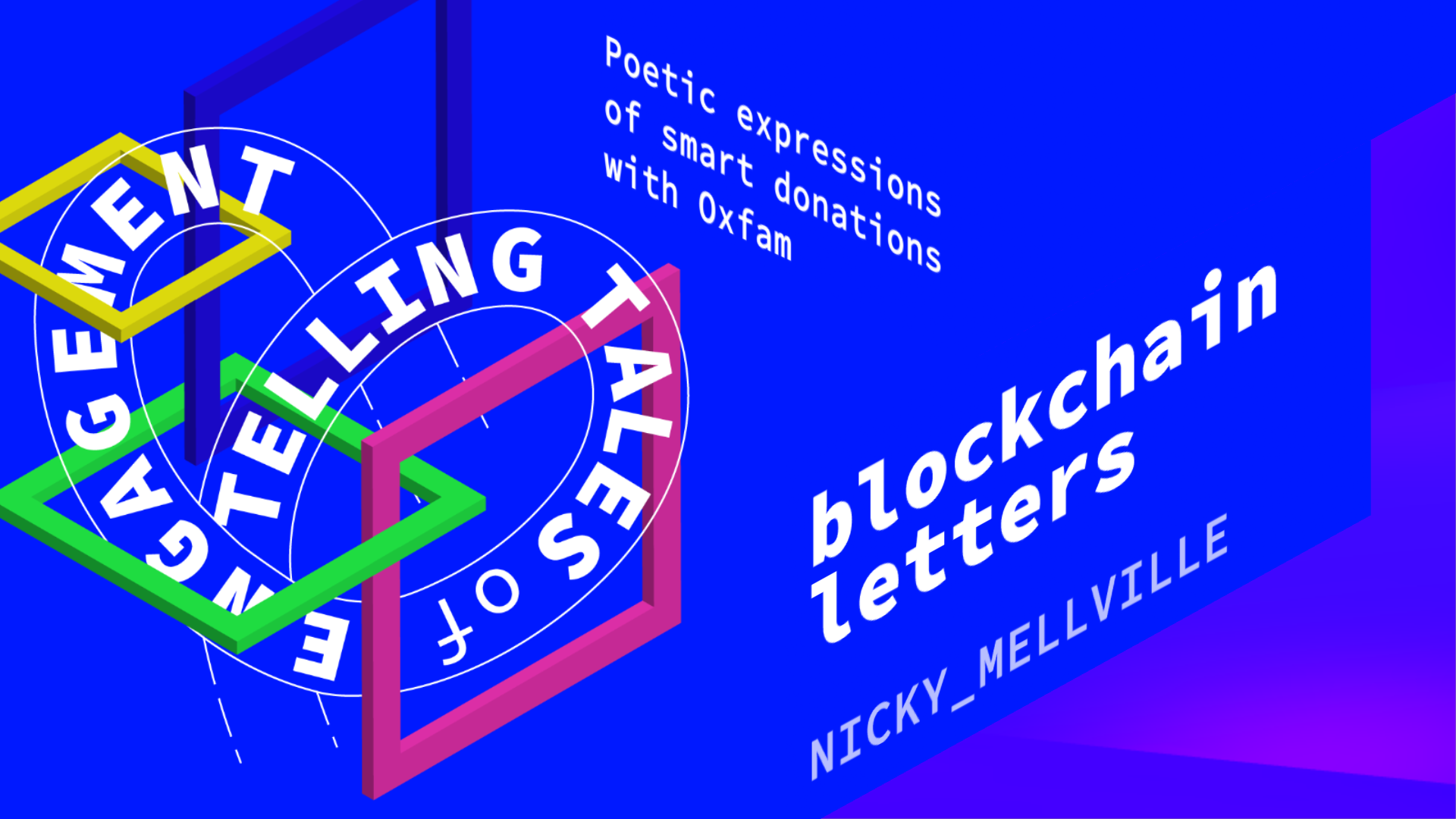 Telling Tales of Engagement | nicky melville | blockchain letters – Inspace